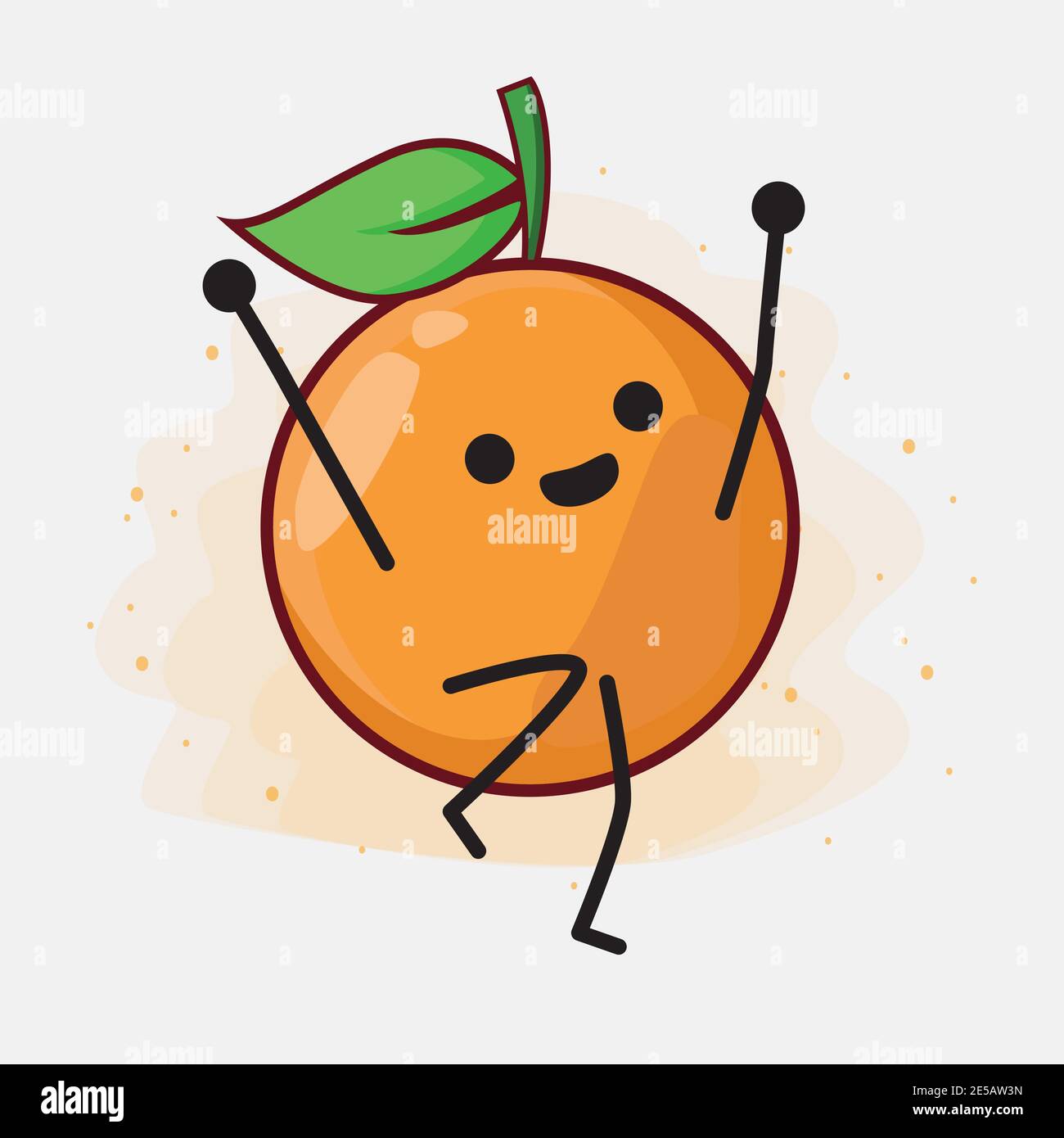 An illustration of Clementine Orange cartoon vector character Stock ...