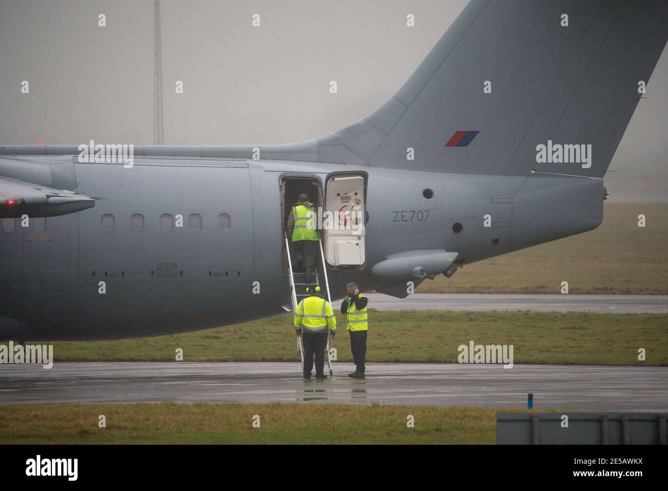 Glasgow, Scotland, UK. 27th Jan, 2021. Pictured: A Royal Air Force (RAF ...