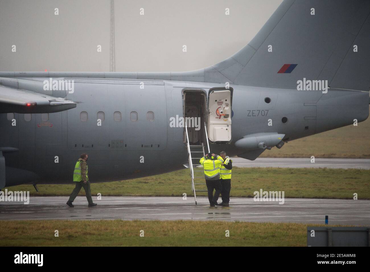 Glasgow, Scotland, UK. 27th Jan, 2021. Pictured: A Royal Air Force (RAF ...
