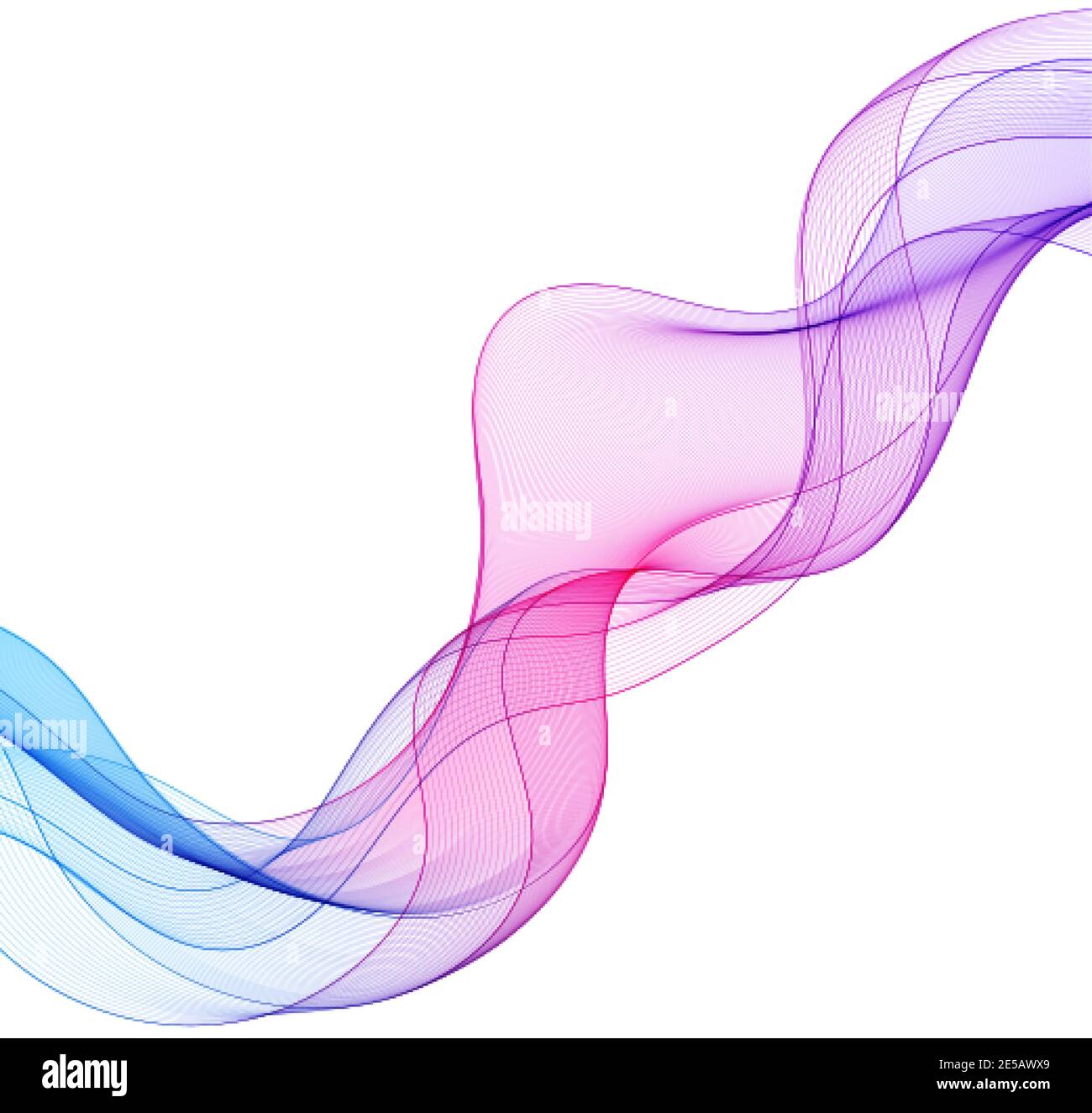Transparent colored vector wave flow on a white background. Vector ...
