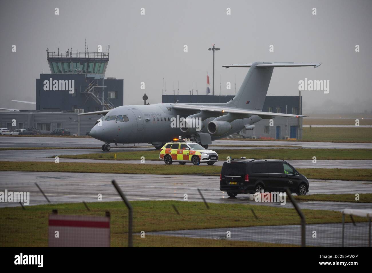 Glasgow, Scotland, UK. 27th Jan, 2021. Pictured: A Royal Air Force (RAF ...