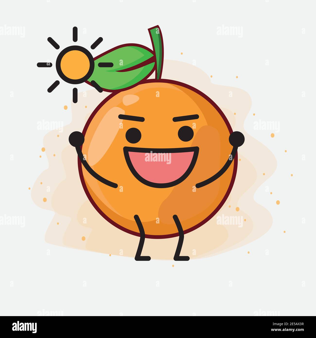 An illustration of Clementine Orange cartoon vector character Stock ...