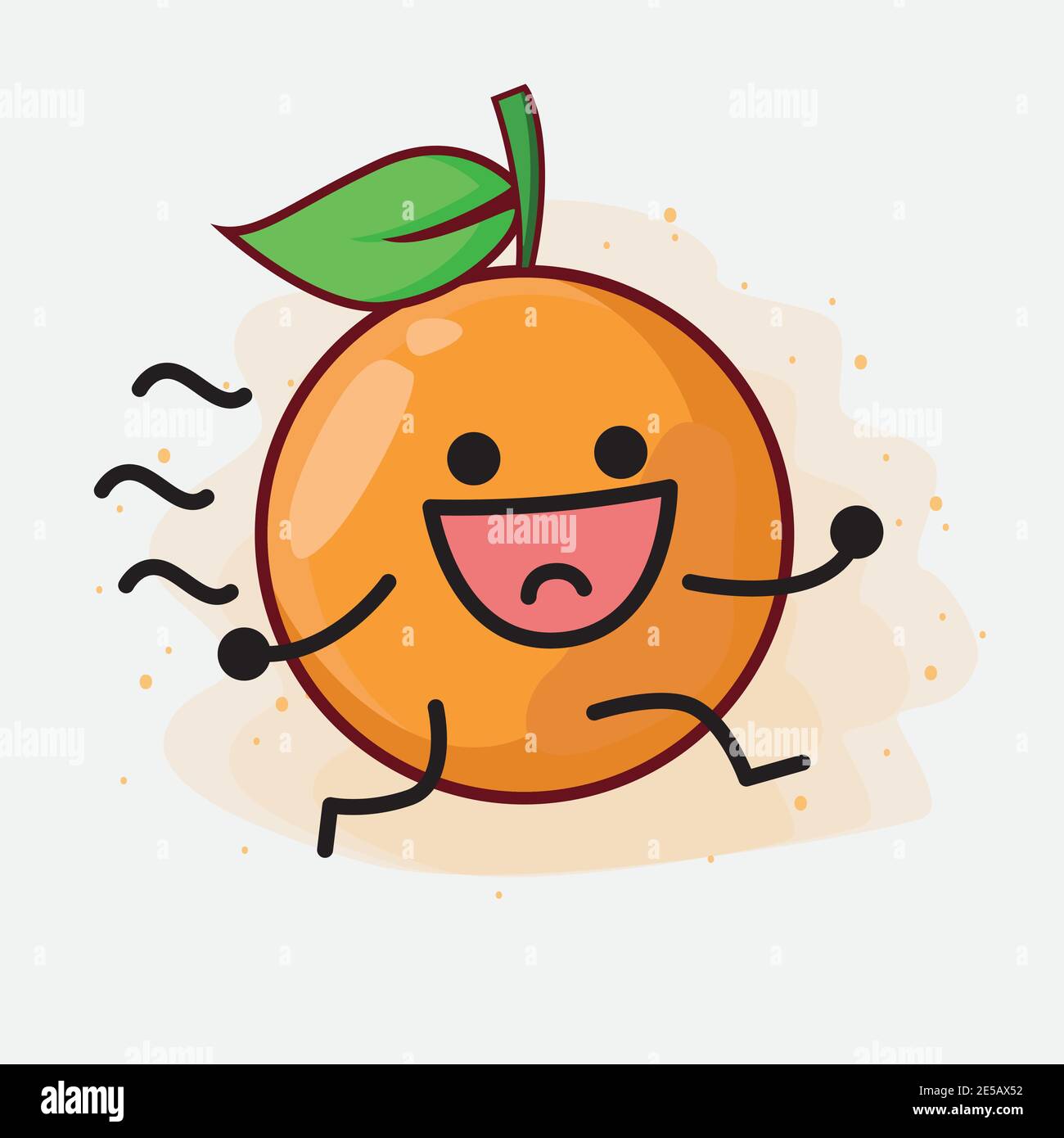 An illustration of Clementine Orange cartoon vector character Stock ...