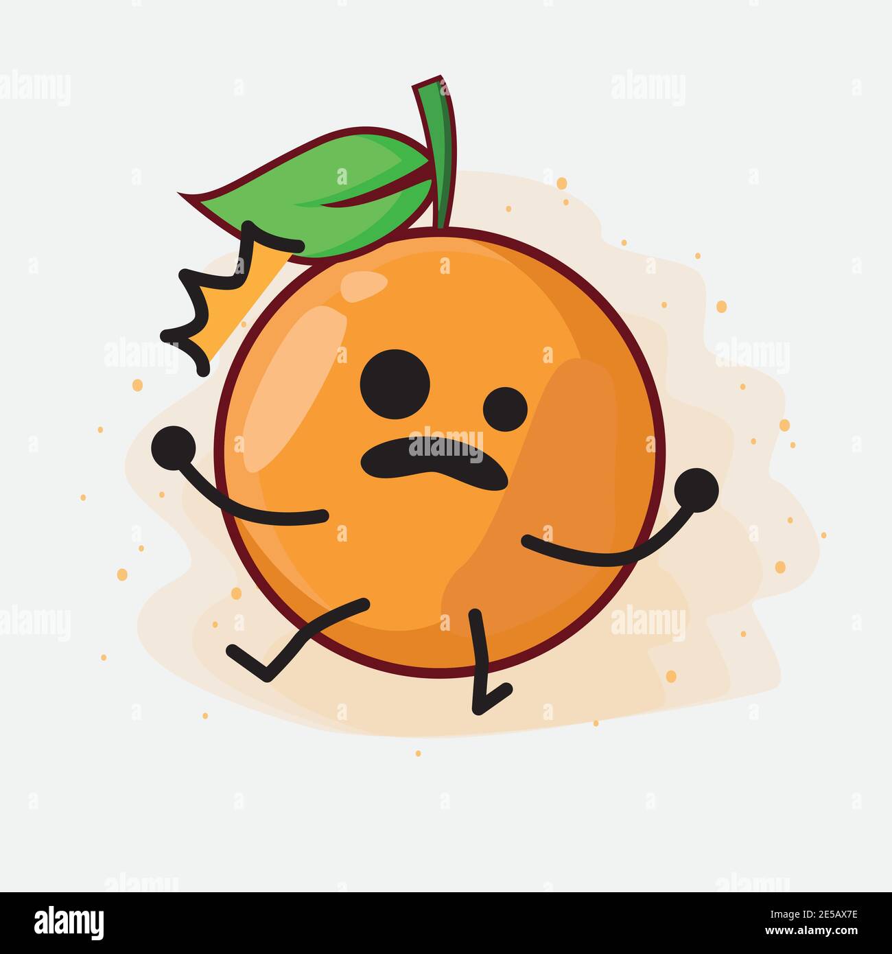 An illustration of Clementine Orange cartoon vector character Stock ...