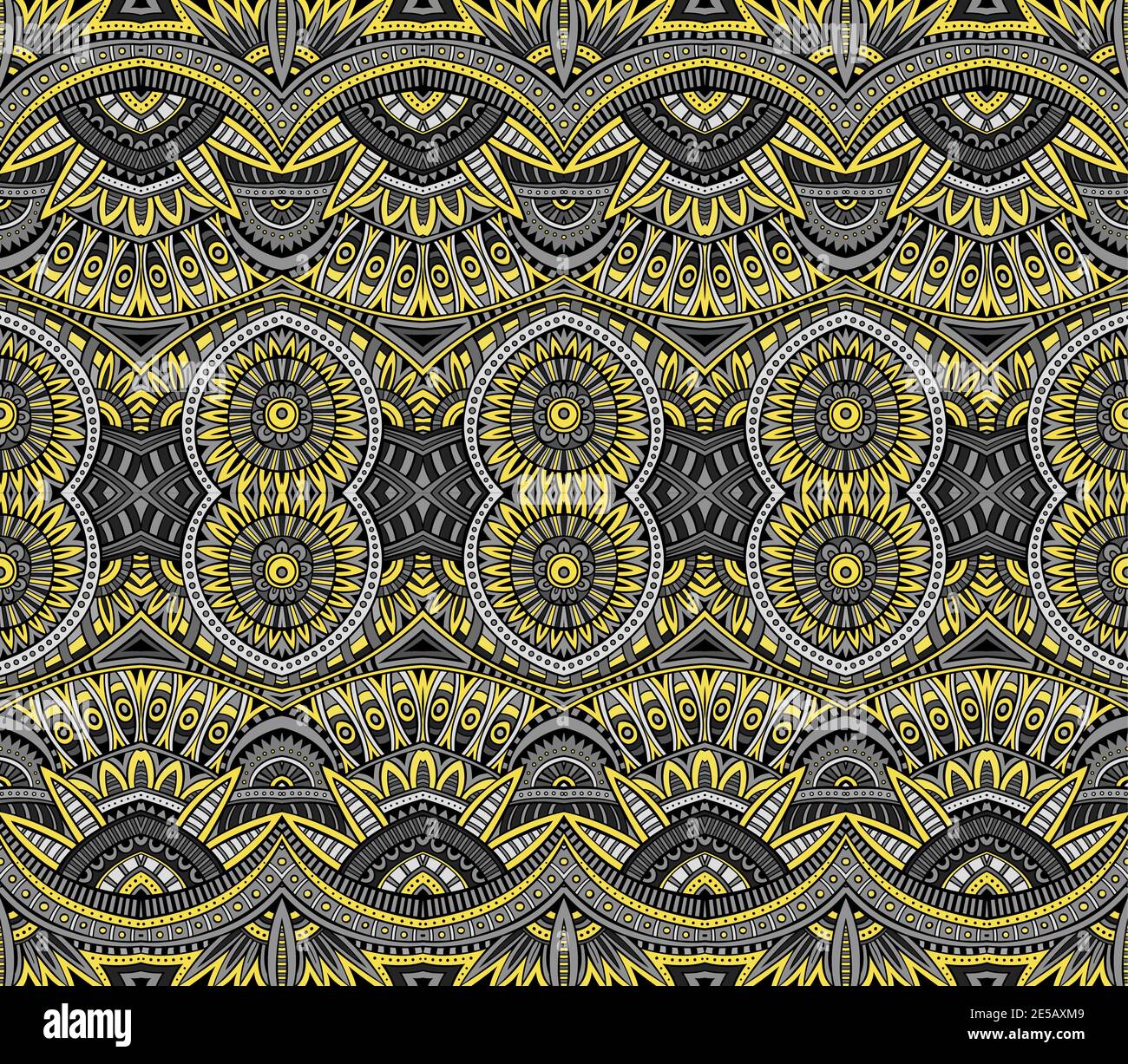 Abstract ethnic vintage yellow and grey background Stock Vector Image ...