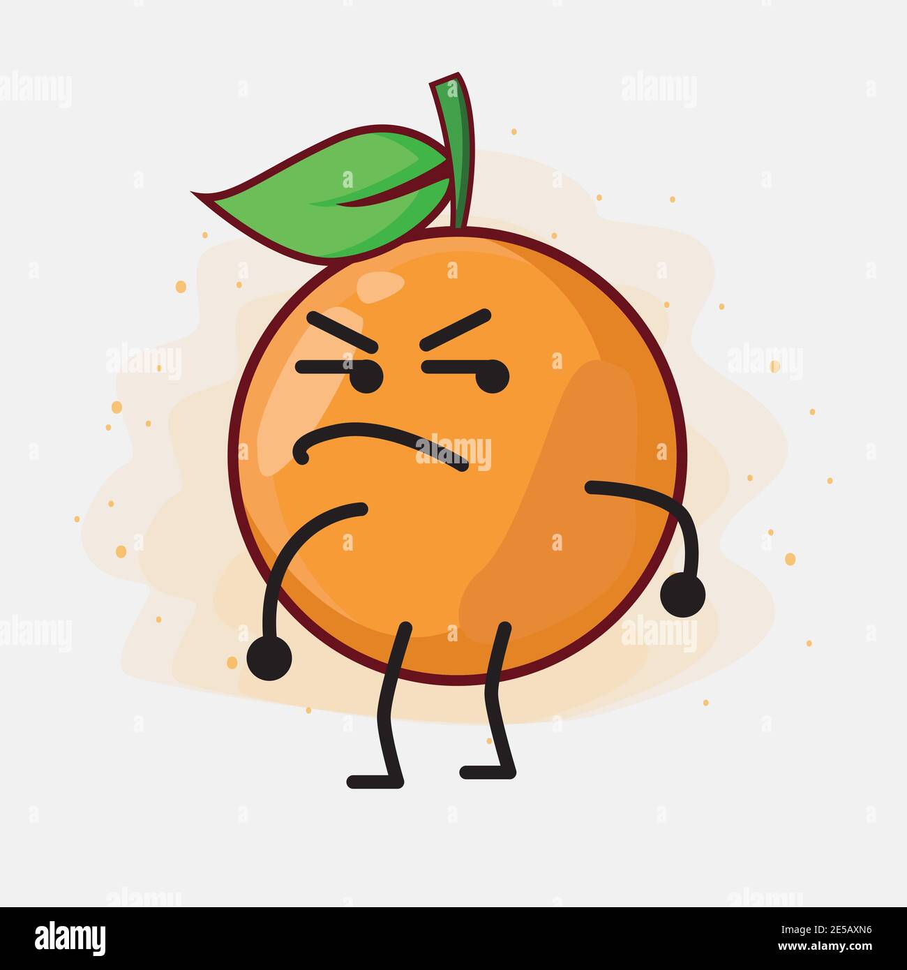 An illustration of Clementine Orange cartoon vector character Stock ...