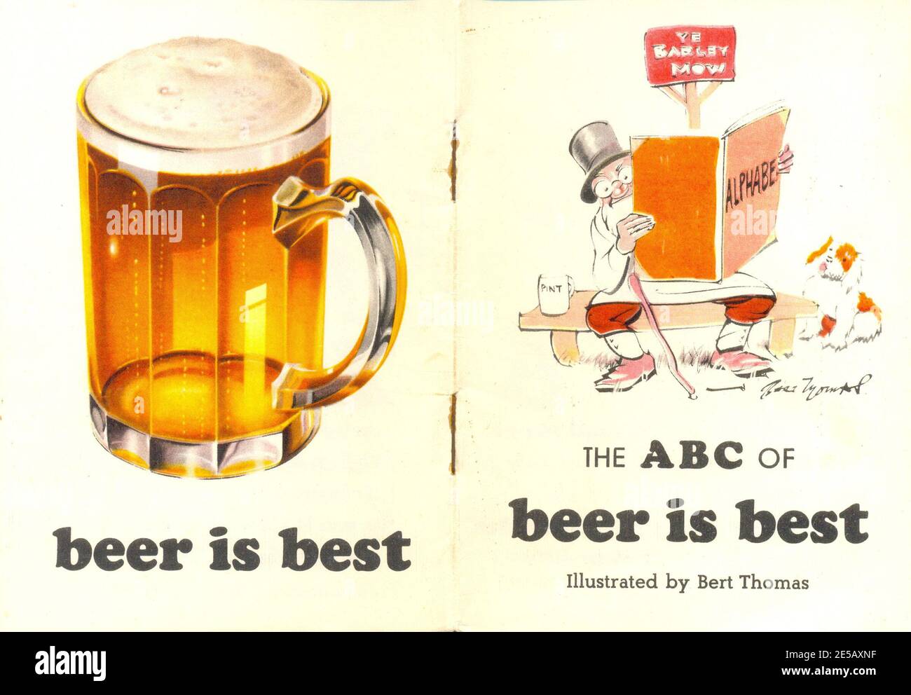 Advertising booklet titled The ABC of Beer is Best Illustrated by Bert ...