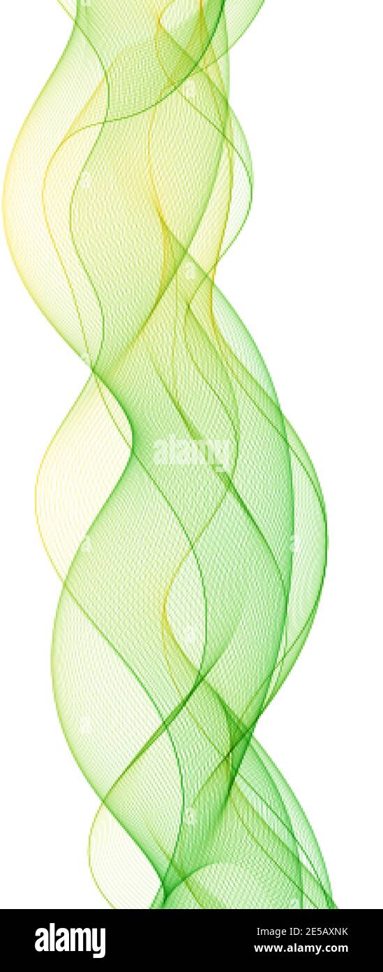 Transparent colored vector wave flow on a white background. Vector ...
