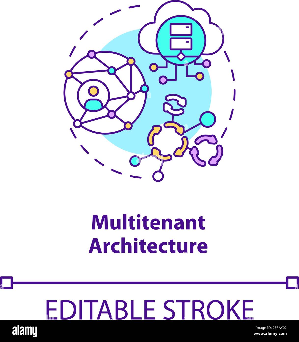 Multitenant architecture concept icon Stock Vector Image & Art - Alamy