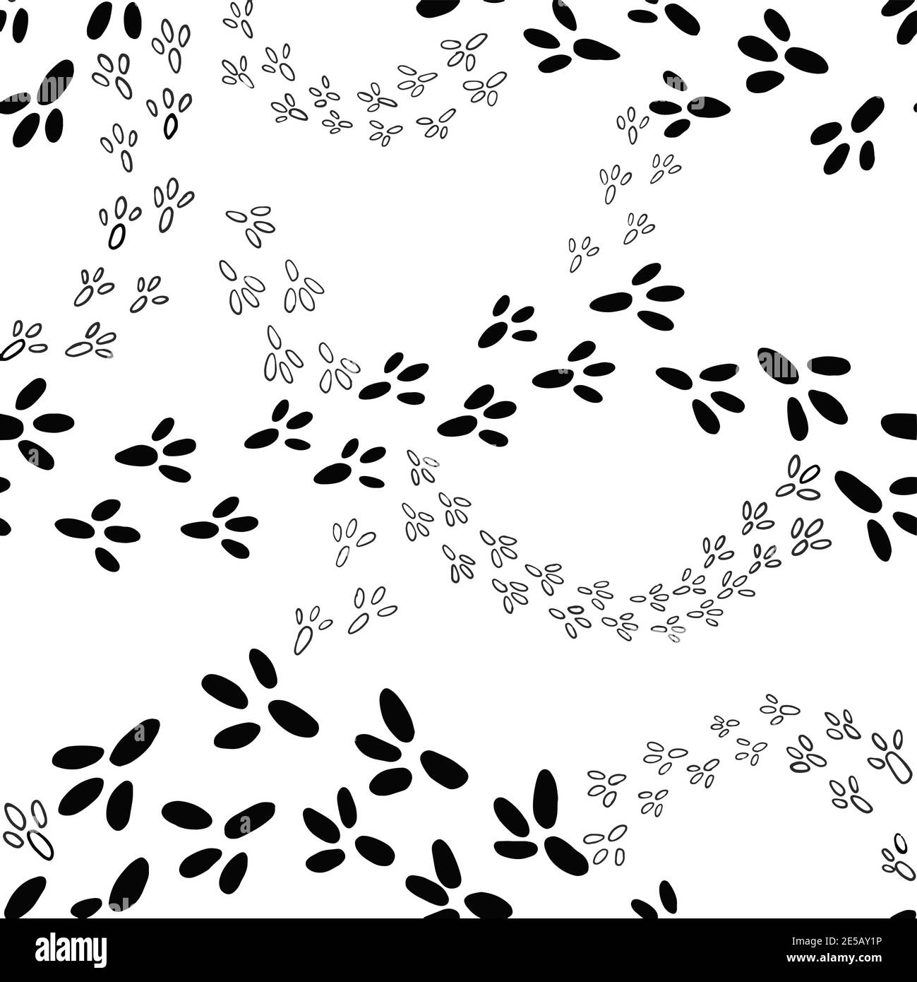 Bird footprints of different sizes seamless pattern. Background with ...