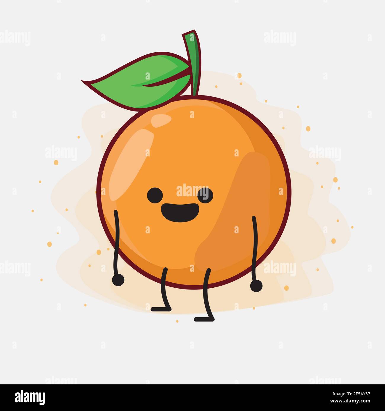 An illustration of Clementine Orange cartoon vector character Stock ...