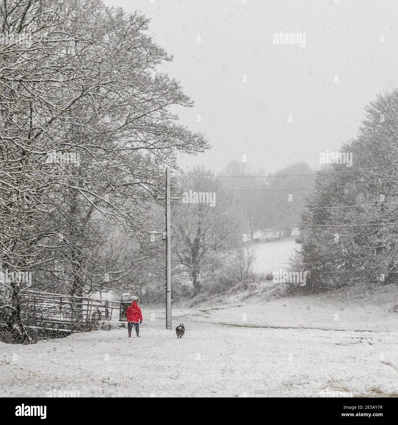 Snow covers the landscape, Yorkshire UK Stock Photo - Alamy
