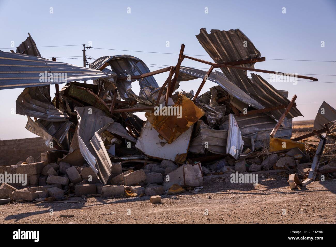 Traces of fighting after U.S. Air Force airstrikes in the villages ...