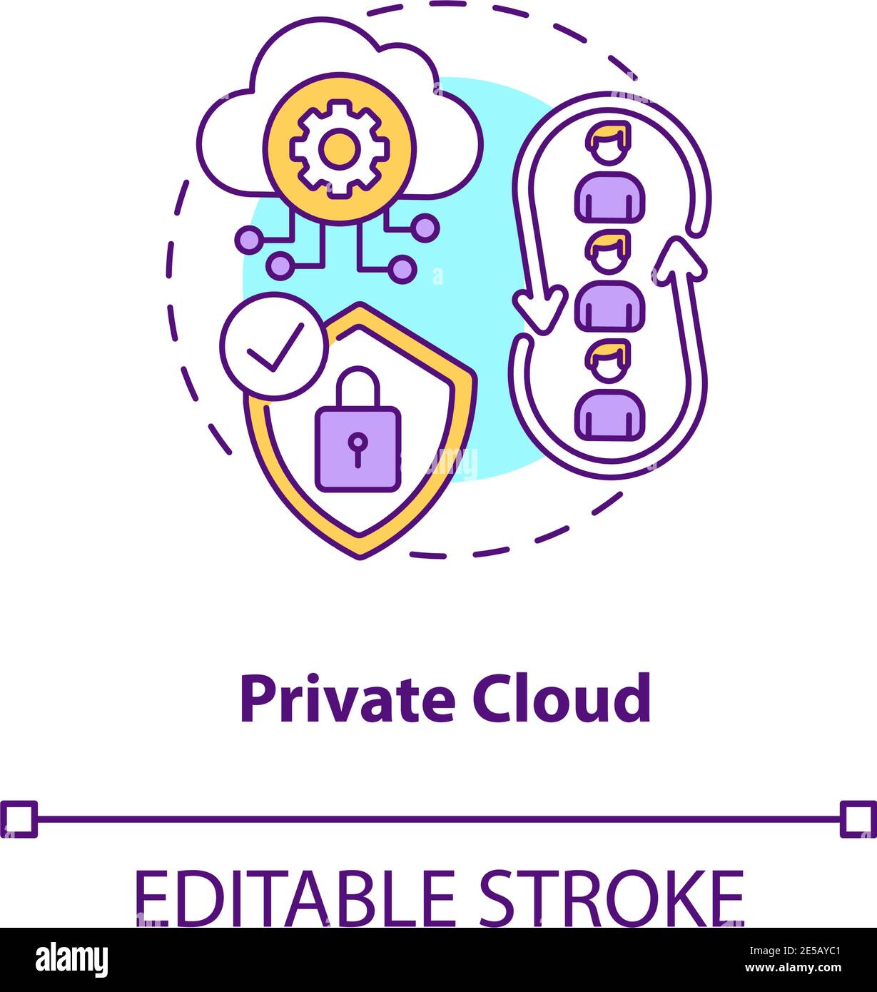 Private cloud service line hi-res stock photography and images - Alamy