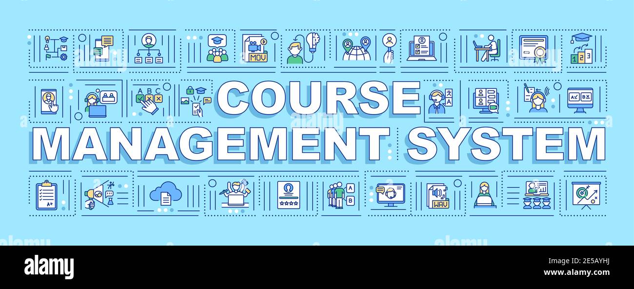 Course management system word concepts banner Stock Vector Image & Art ...