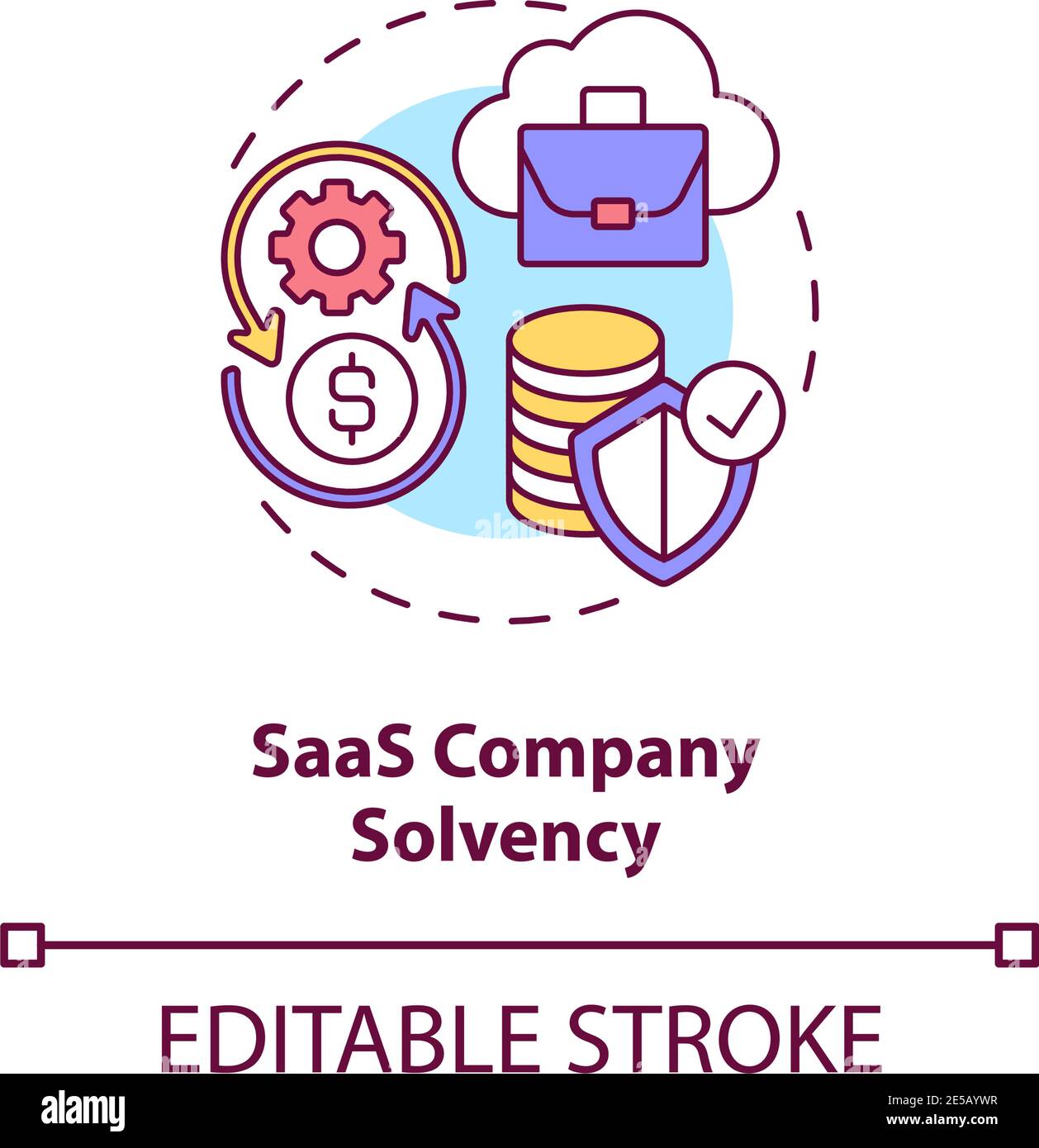 SaaS company solvency concept icon Stock Vector Image & Art - Alamy