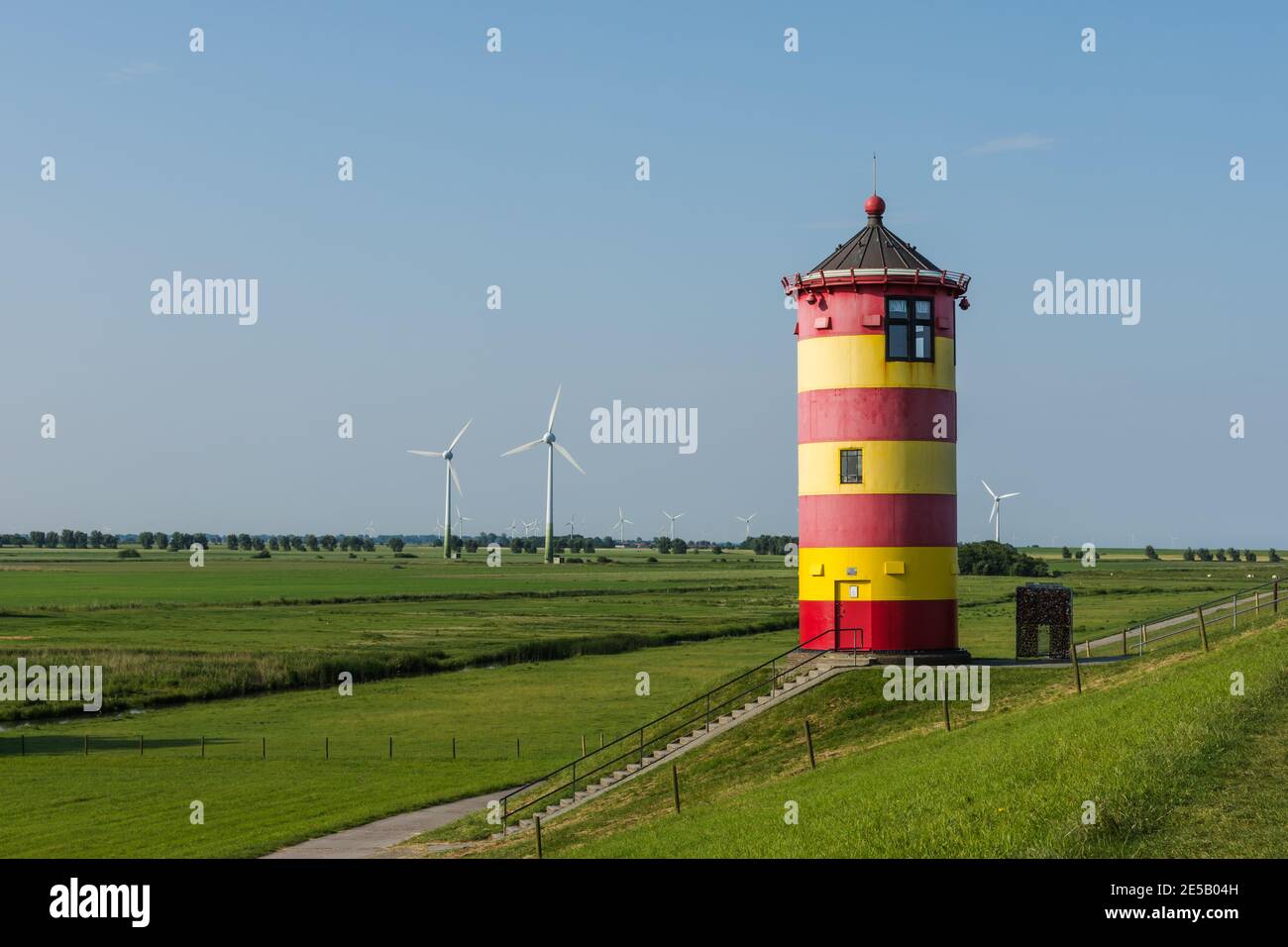 Pilsum Lighthouse, Pilsum, Krummhoern, East Frisia, Lower Saxony ...