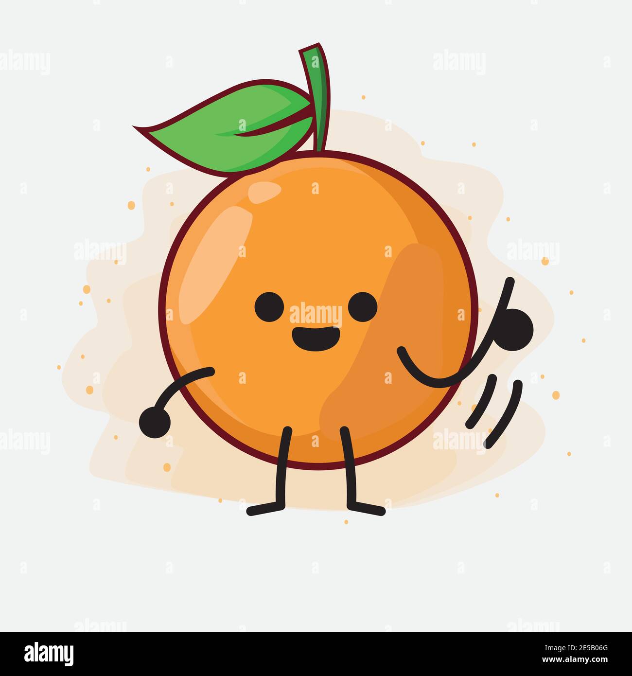 An illustration of Clementine Orange cartoon vector character Stock ...
