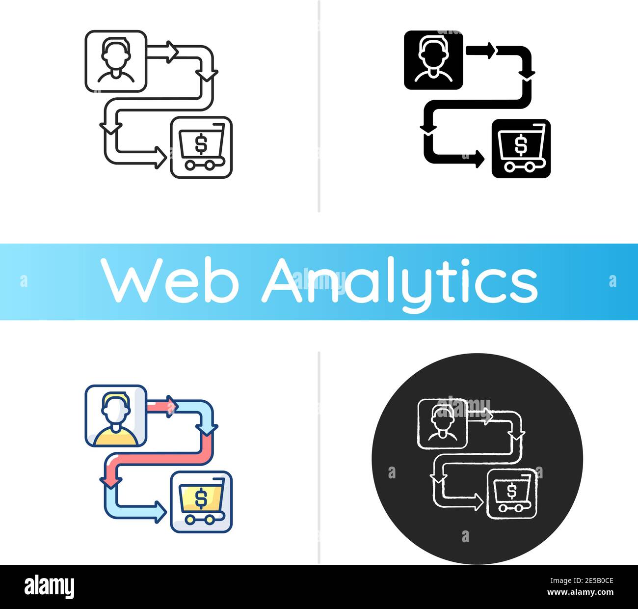 Customer journey map icon Stock Vector Image & Art - Alamy