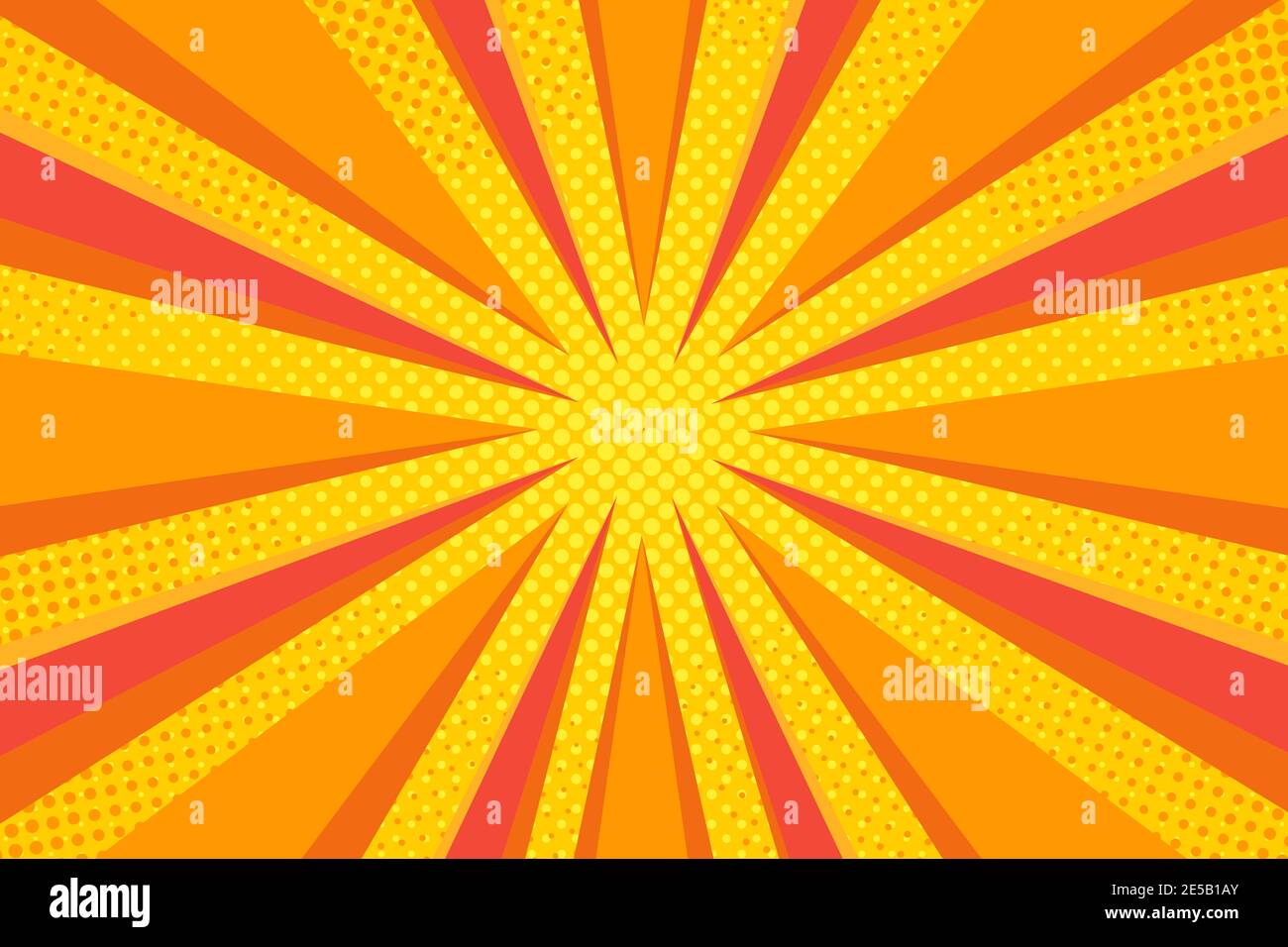 Colorful Pop art comic book Cartoon Sunlight Background Retro Halftone ...