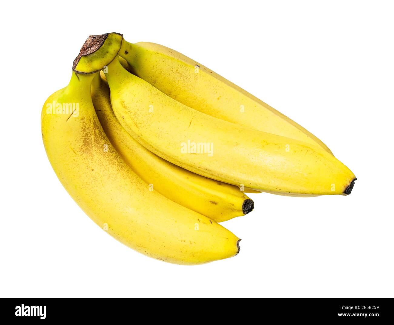 several ripe yellow bananas isolated on white background Stock Photo ...
