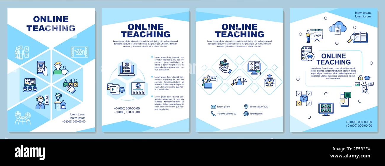 Online teaching brochure template Stock Vector Image & Art - Alamy