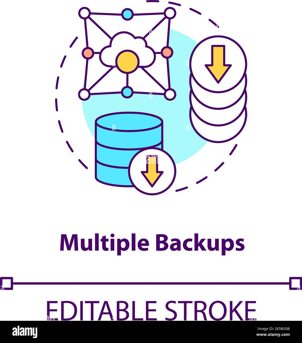 Multiple backups concept icon Stock Vector Image & Art - Alamy
