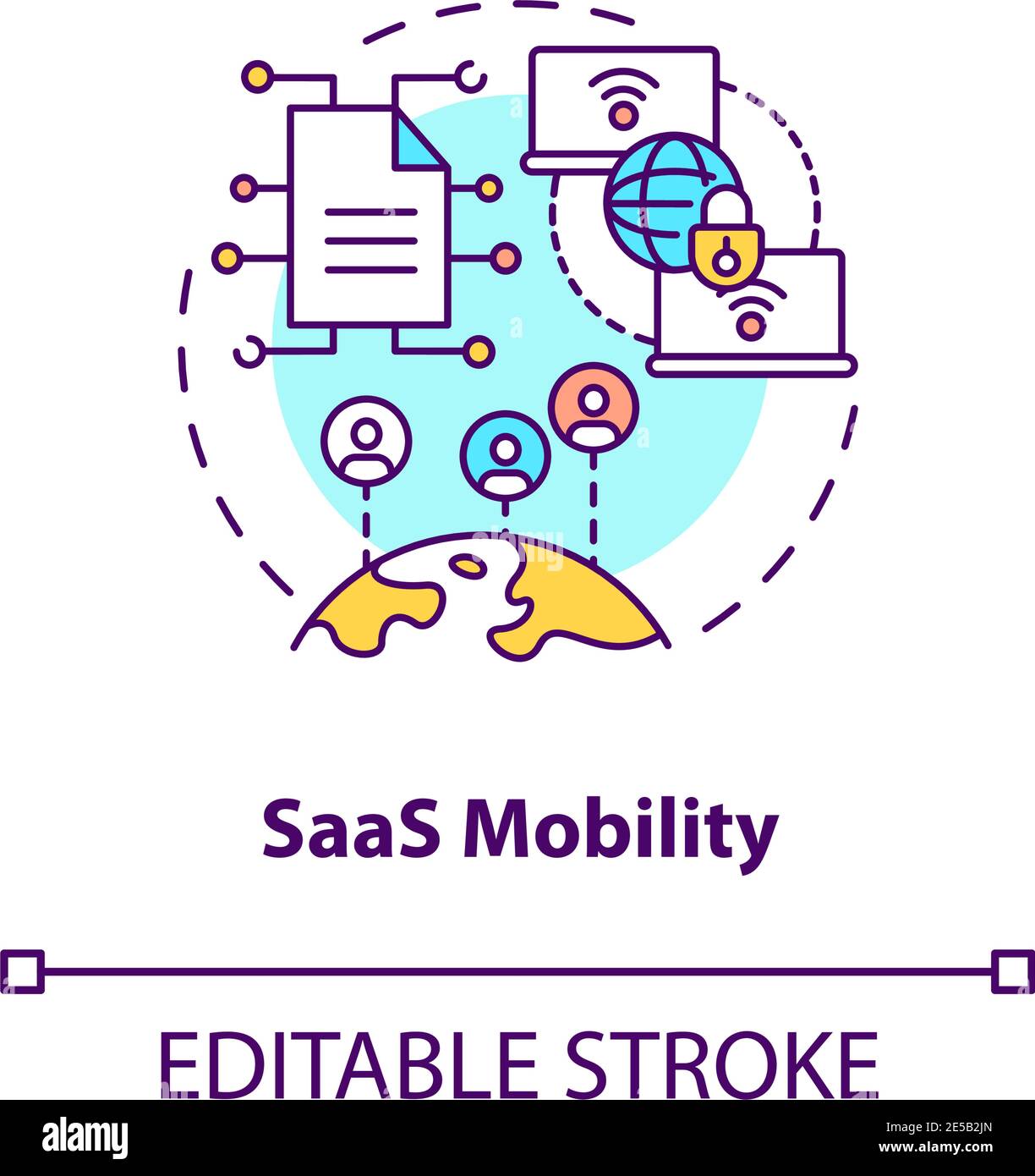 Global mobility round Cut Out Stock Images & Pictures - Alamy