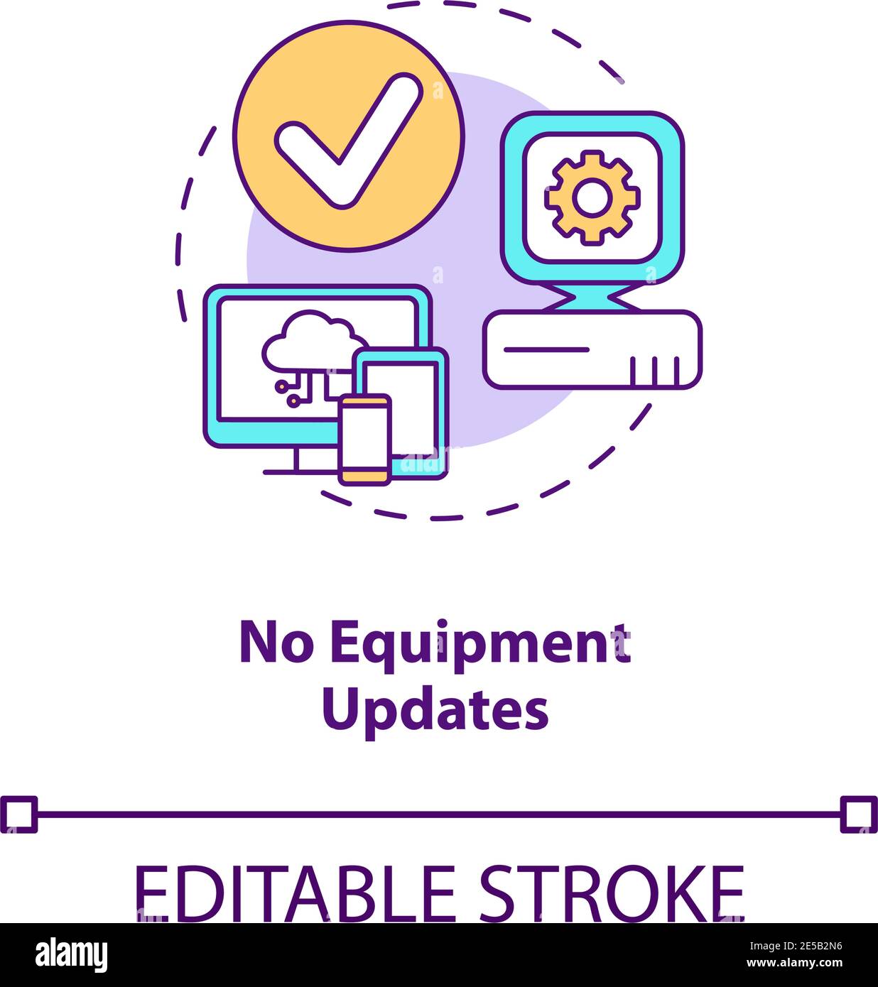 No equipment updates concept icon Stock Vector Image & Art - Alamy