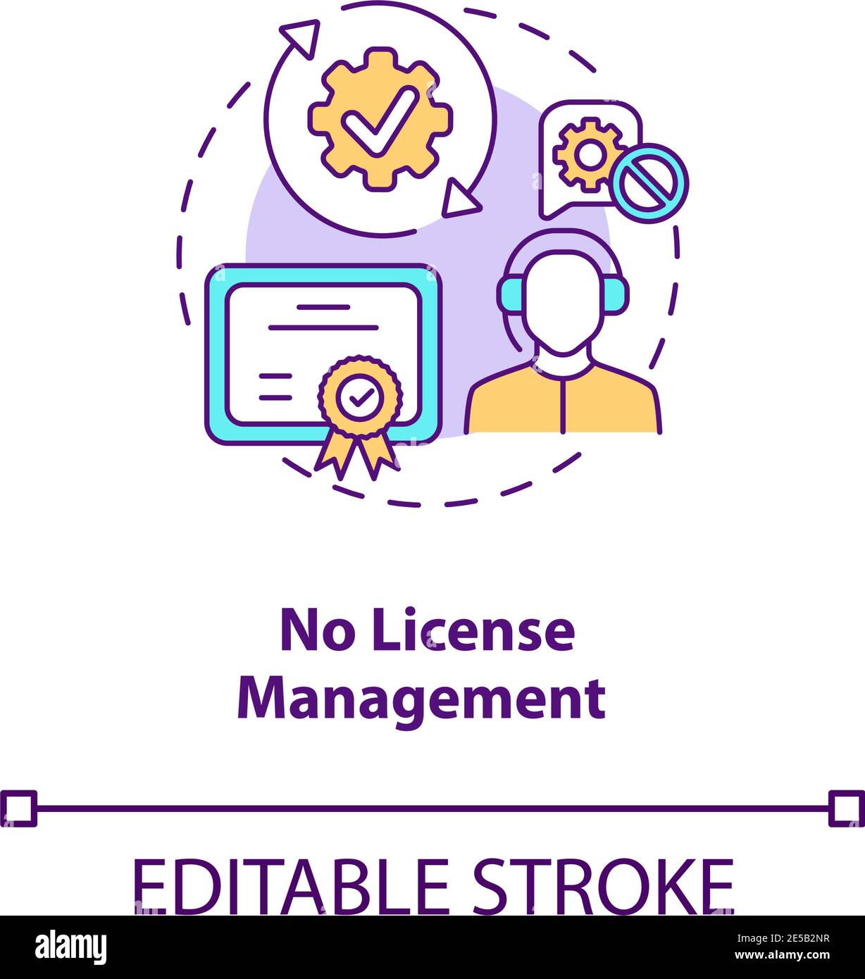 No license management concept icon Stock Vector Image & Art - Alamy