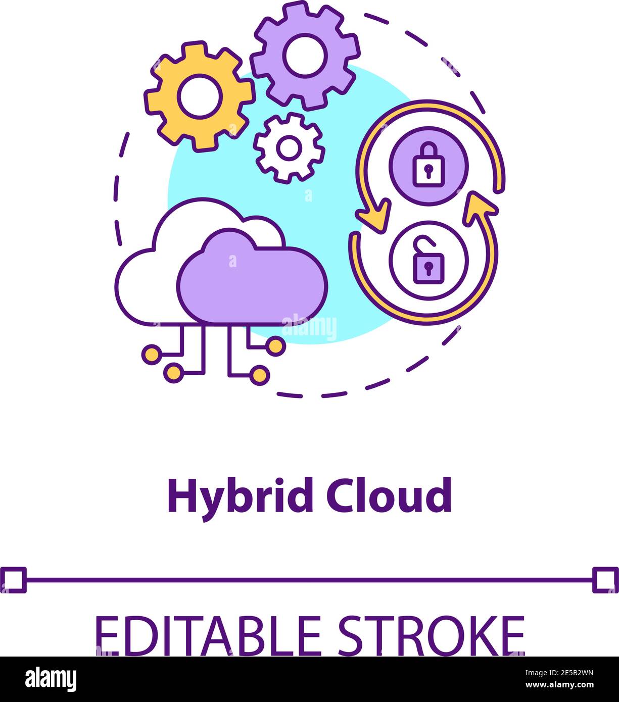 Hybrid cloud concept icon Stock Vector Image & Art - Alamy