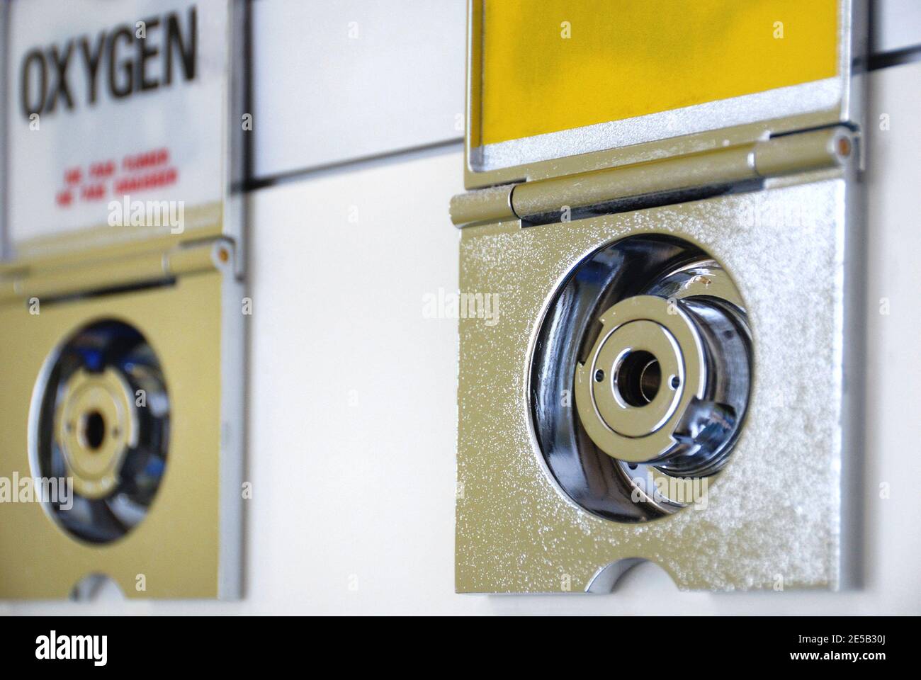 Oxygen connection plug in hospital room Stock Photo - Alamy