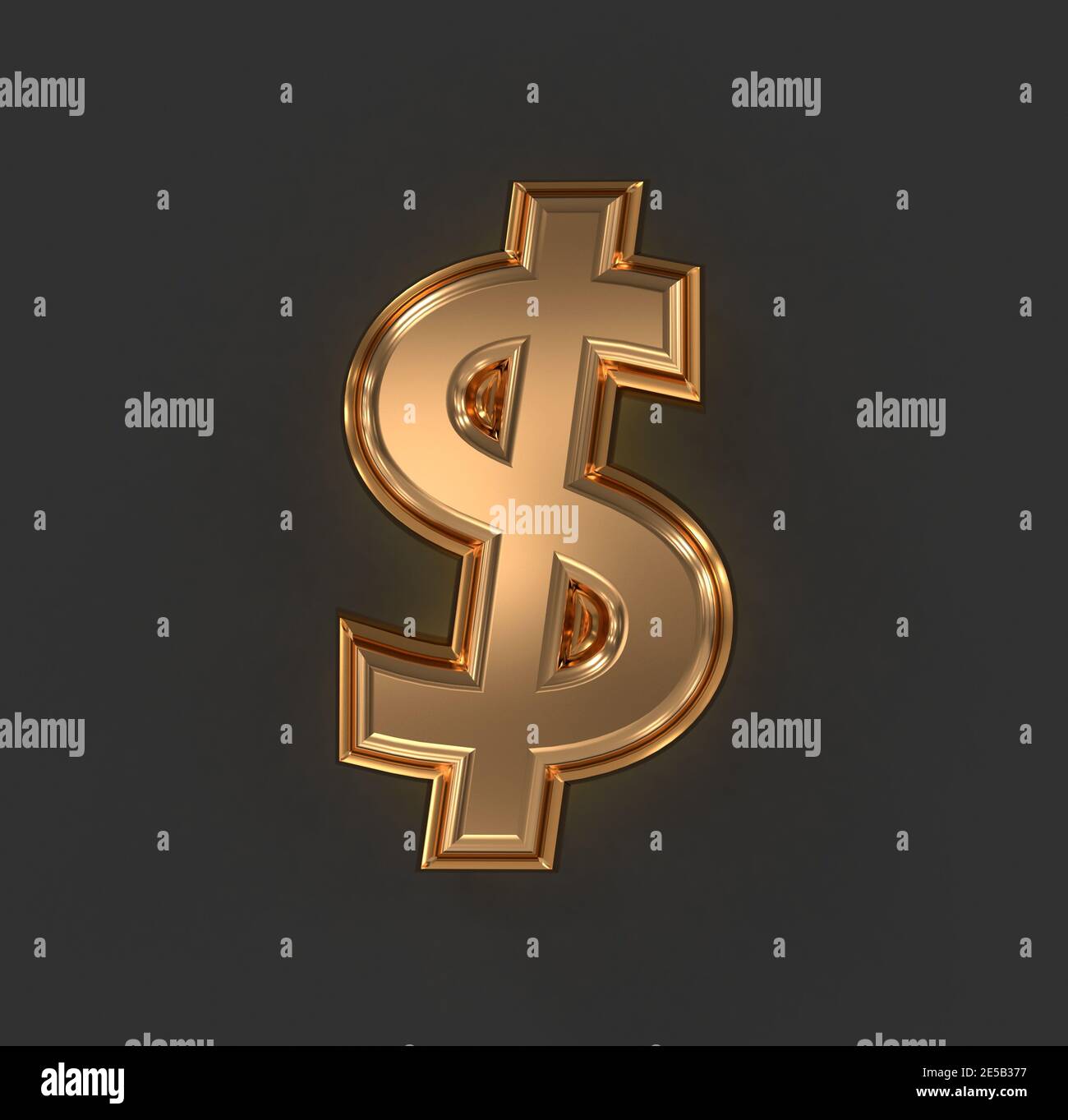 aged orange gold or copper metallic font - dollar - peso sign isolated ...