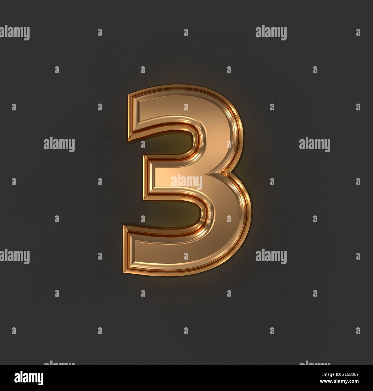 Set of gold metallic numbers hi-res stock photography and images - Alamy