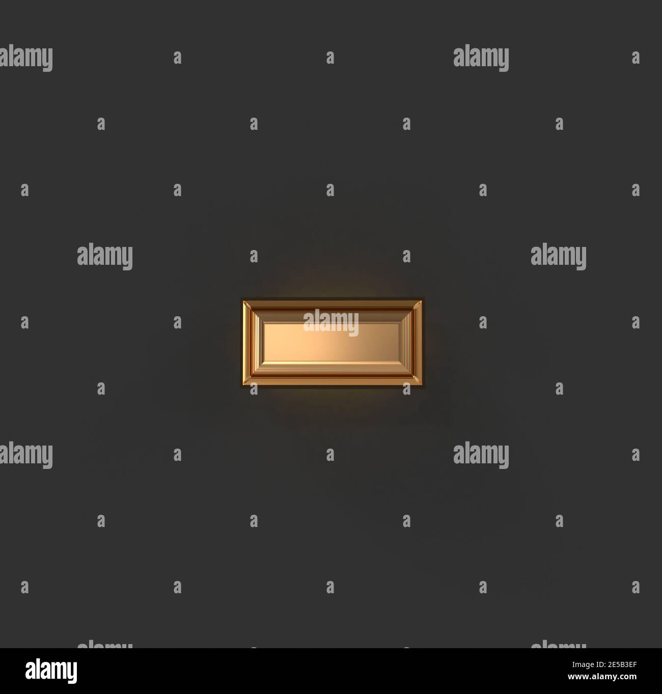 vintage orange gold or copper metal alphabet - minus (dash) isolated on ...