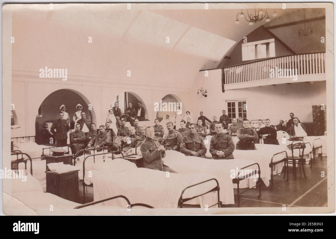 Ward in a First World War military hospital in or around Brockenhurst ...