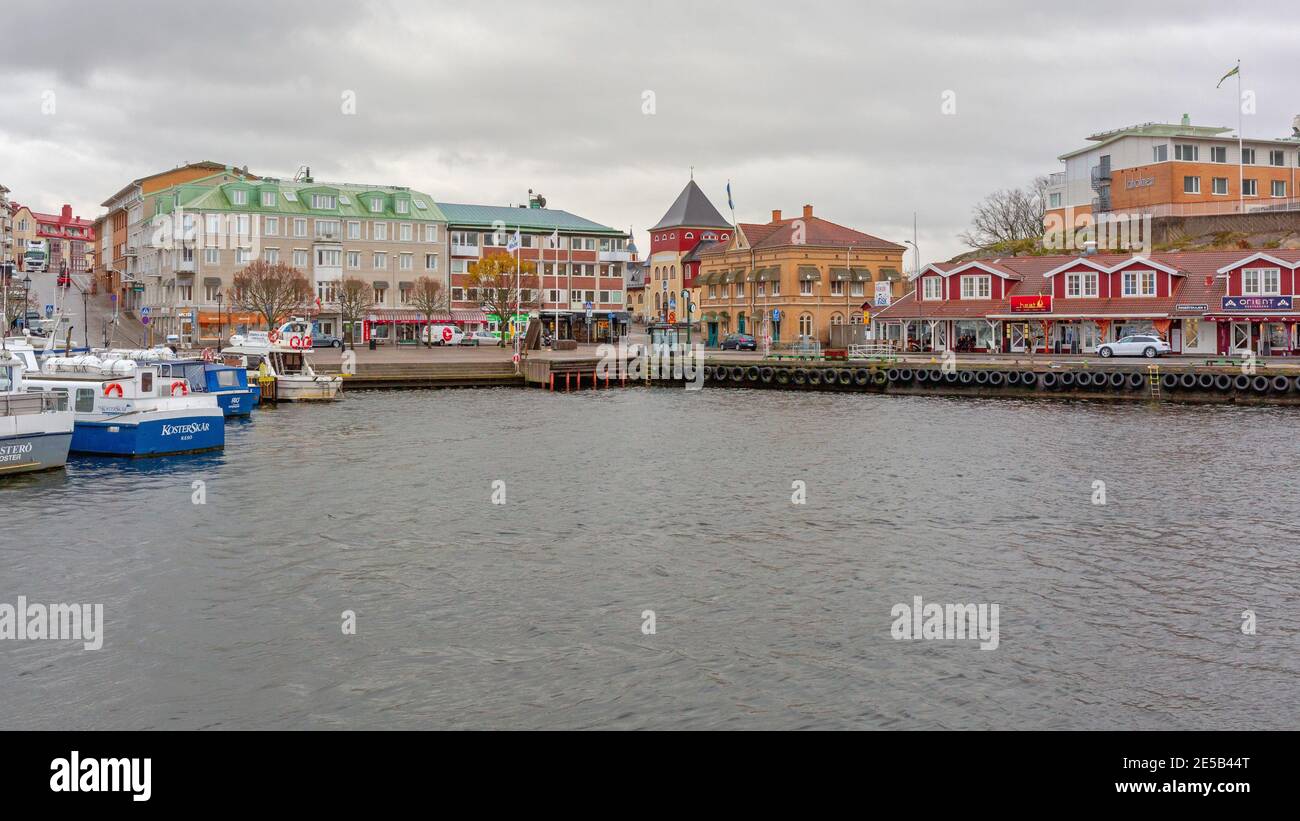 Stromstad, Sweden - November 1, 2016: Small Town Water Front Dock at ...