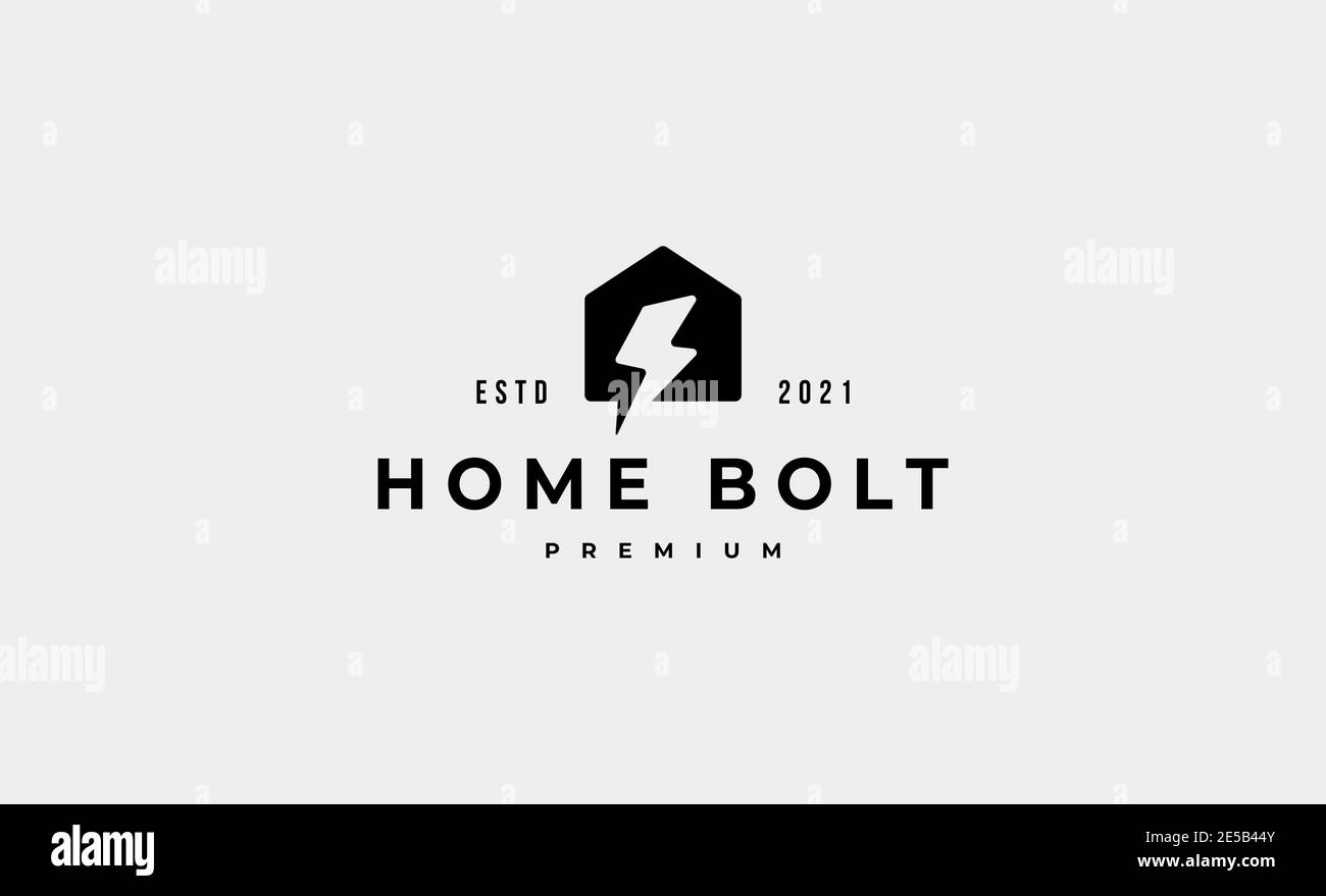 Light bulb and lightning bolt logo hi-res stock photography and images ...