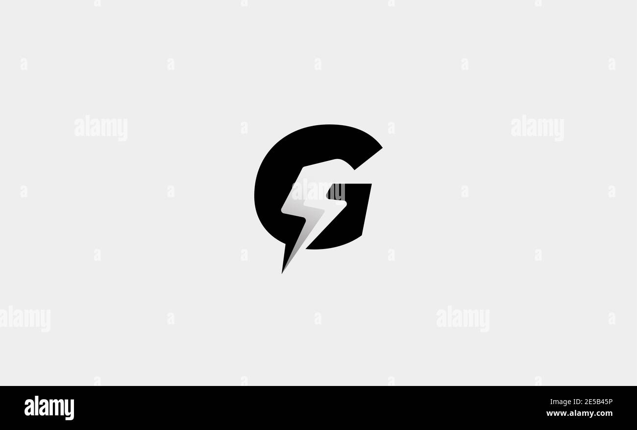 Letter G Bolt Logo Vector Design Icon Illustration Stock Photo - Alamy