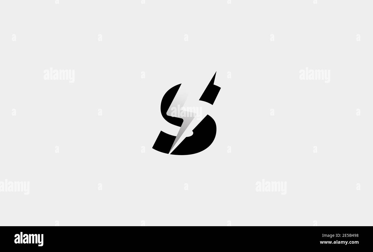 Letter S Bolt Logo Vector Design Icon Illustration Stock Photo - Alamy