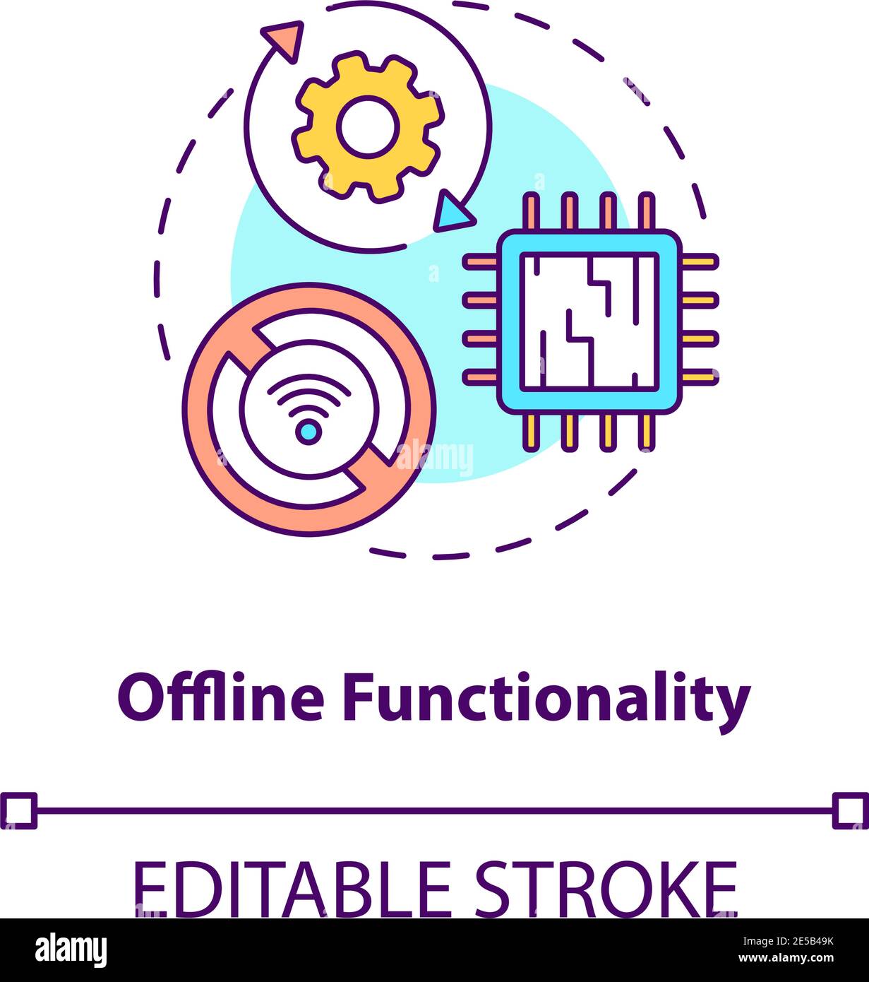Offline functionality concept icon Stock Vector Image & Art - Alamy