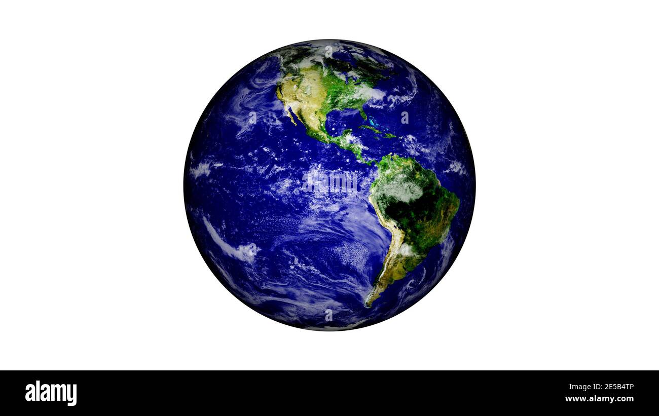 3d rendered photo realistic earth planet. Beautiful green earth planet ...