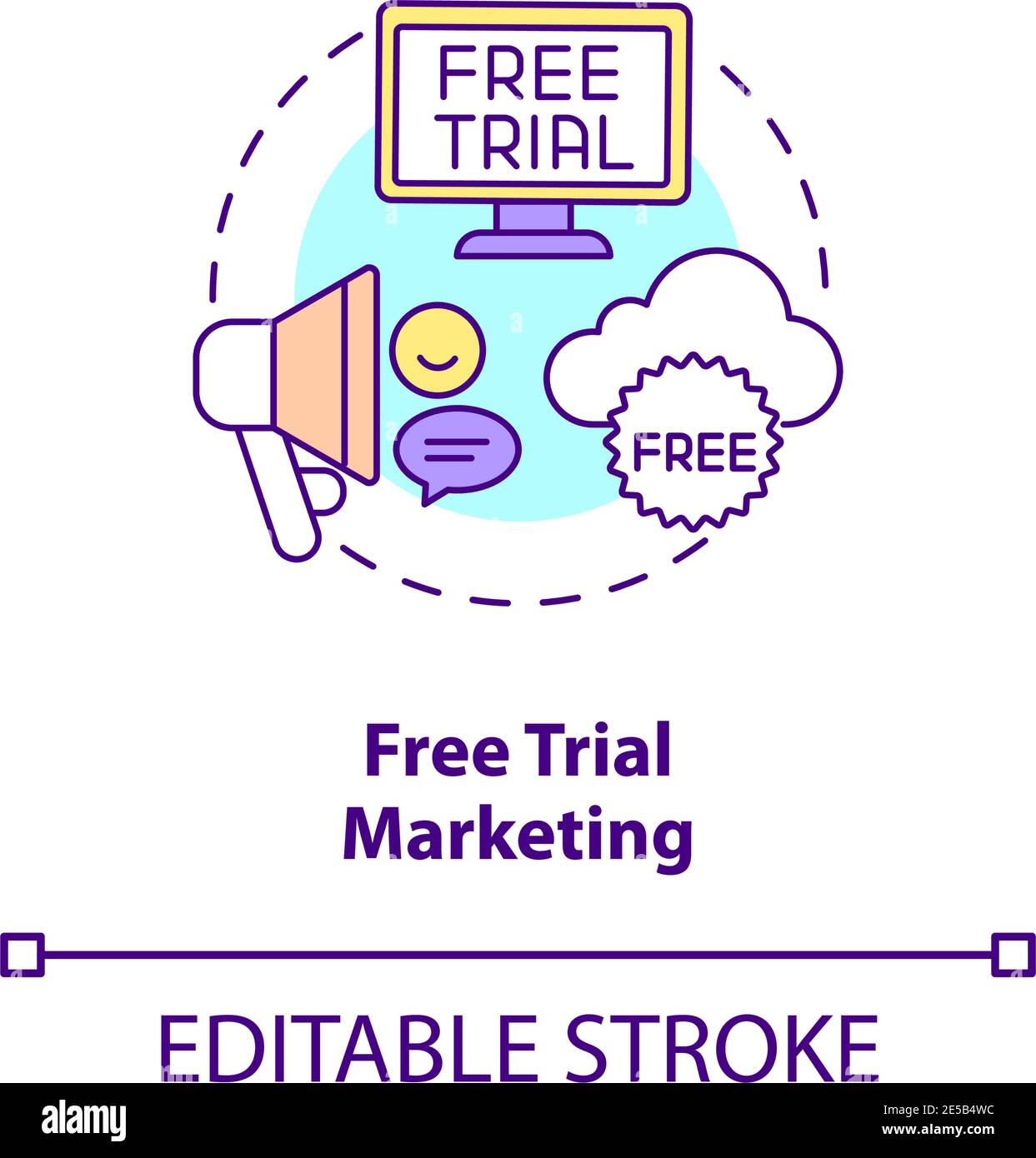 Free trial marketing concept icon Stock Vector Image & Art - Alamy