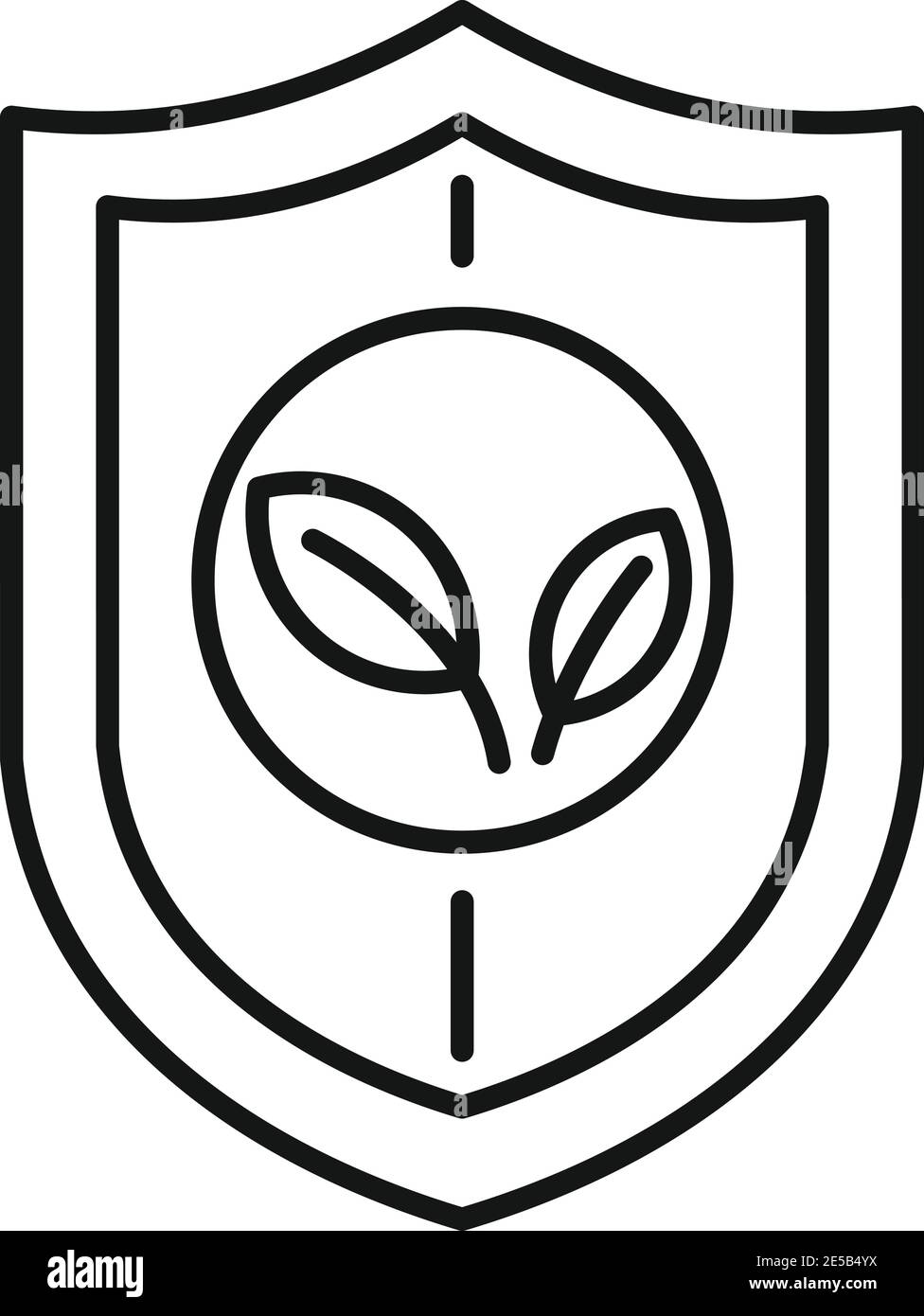 Globe shield line icon Cut Out Stock Images & Pictures - Alamy
