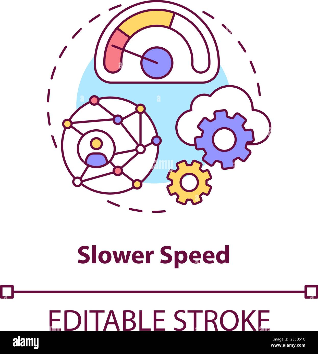 Slower speed concept icon Stock Vector Image & Art - Alamy