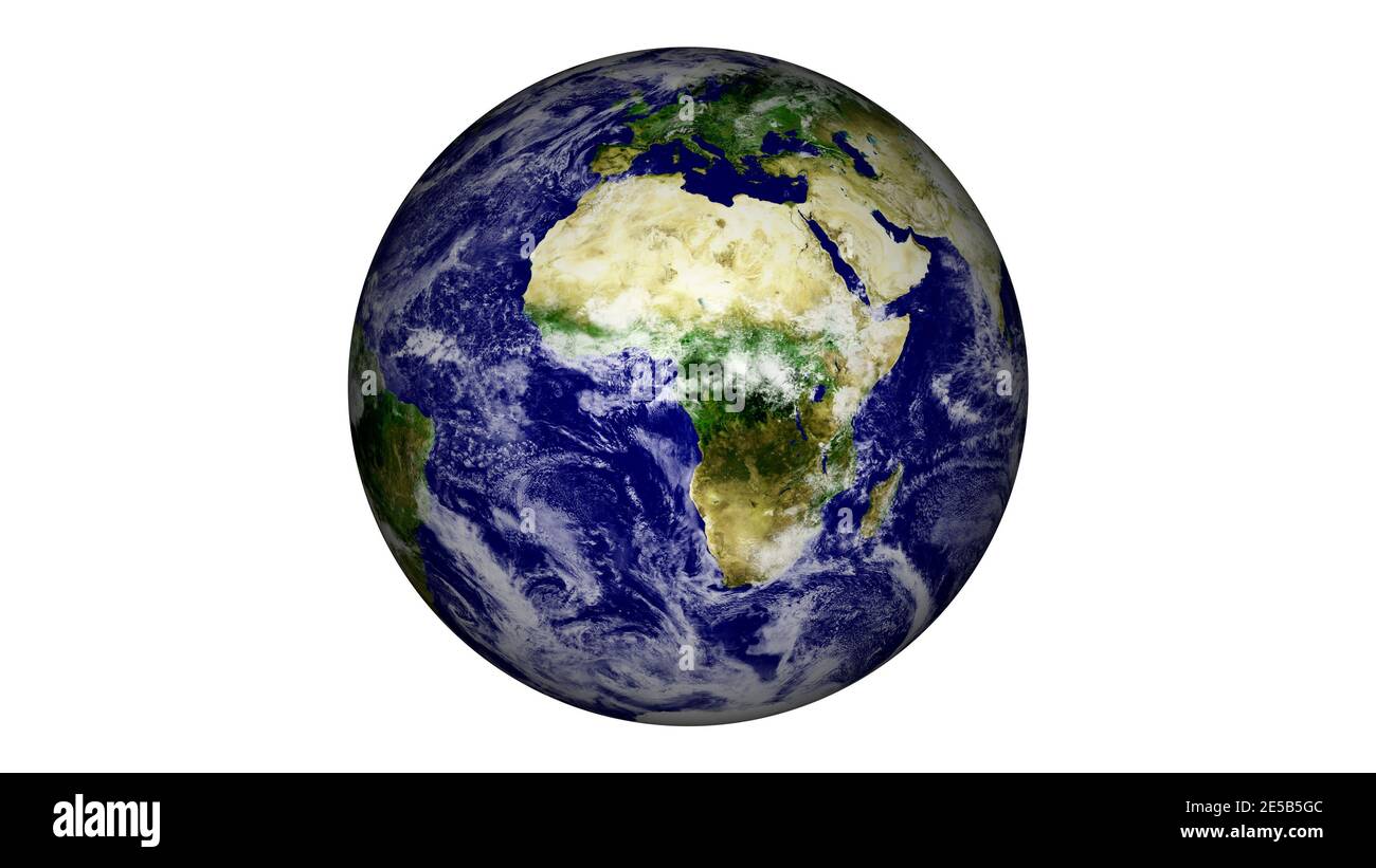 3d rendered photo realistic earth planet. Beautiful green earth planet ...