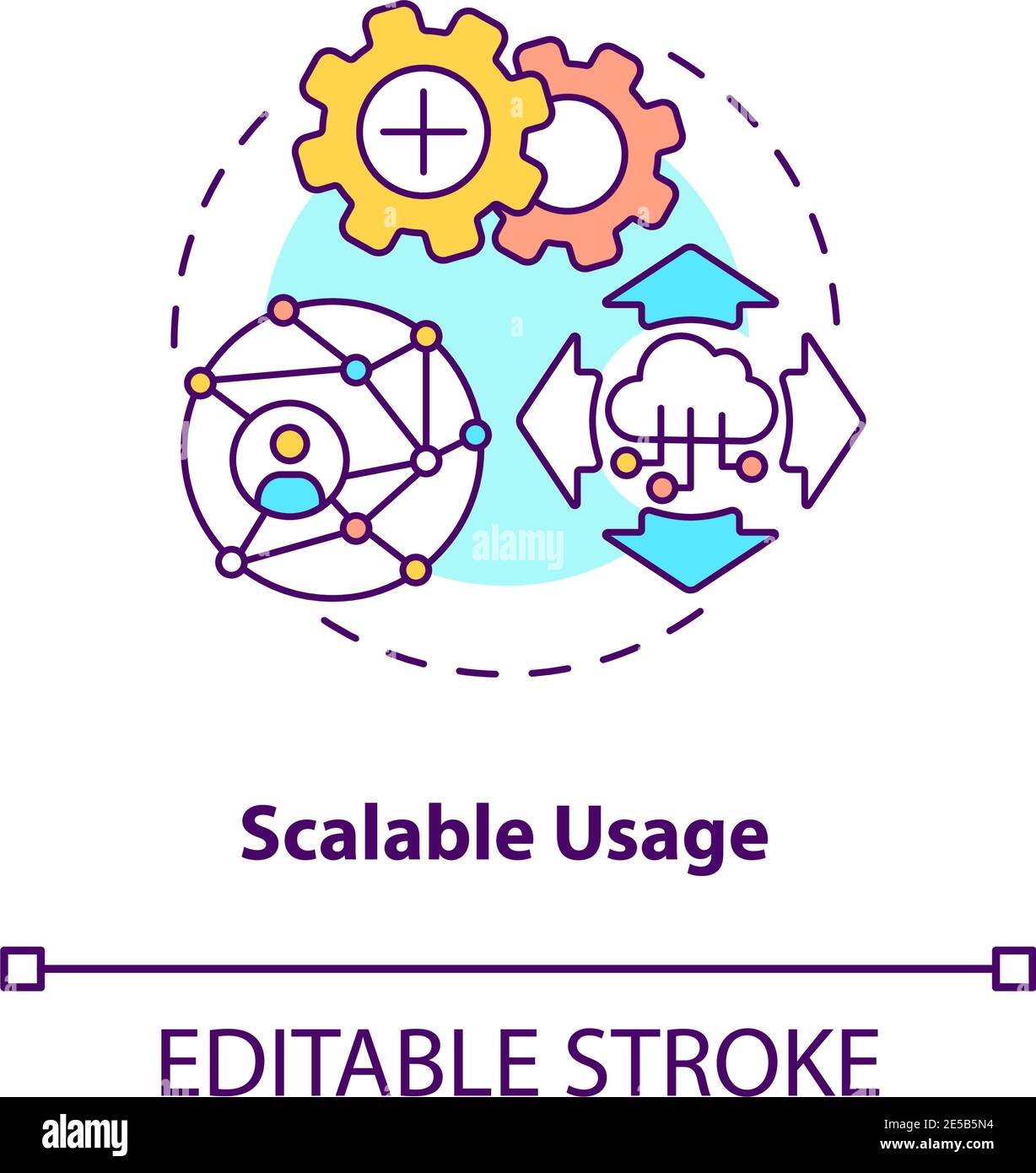 Scalable usage concept icon Stock Vector Image & Art - Alamy