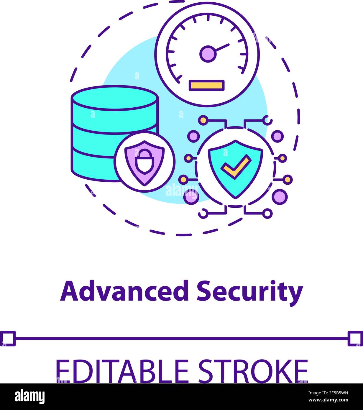 Advanced security concept icon Stock Vector Image & Art - Alamy