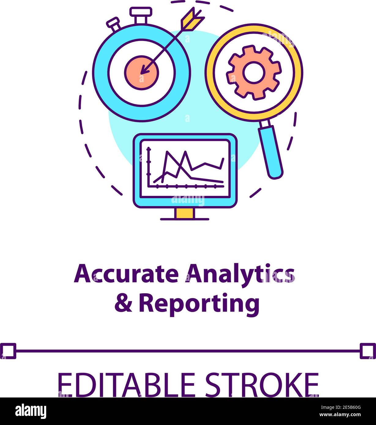 Accurate analytics and reporting concept icon Stock Vector Image & Art ... Accurate analytics and reporting concept icon Stock Vector Image & Art ...