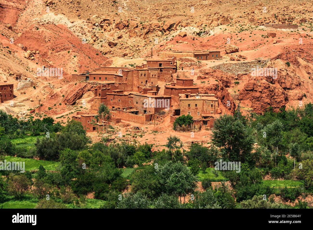 Mud brick village, Morocco Stock Photo - Alamy